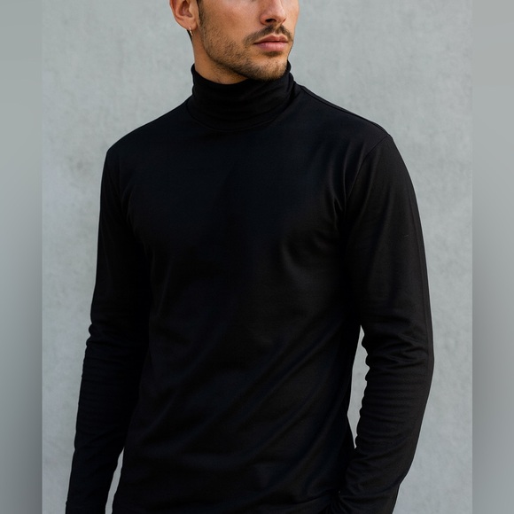 Murano | Sweaters | Murano Liquid Luxury Mens Classic Black Turtleneck ...